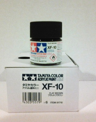 Tamiya acrylic paint XF-10 Flat brown 10ml Mini. | eBay