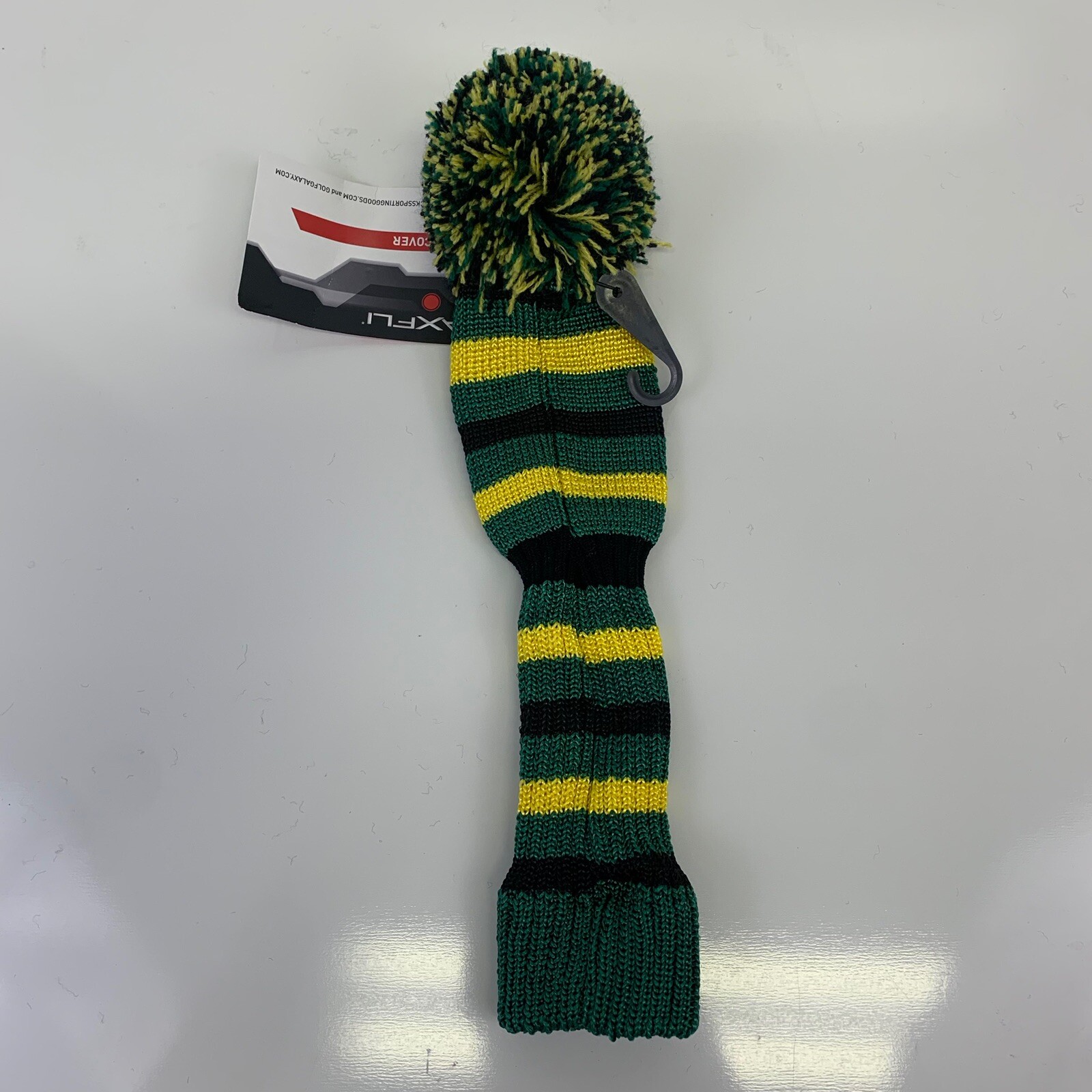 MAXFLI Vintage Style Knit Head Cover W/ Pom. Hybrid (X). Green Yellow ...