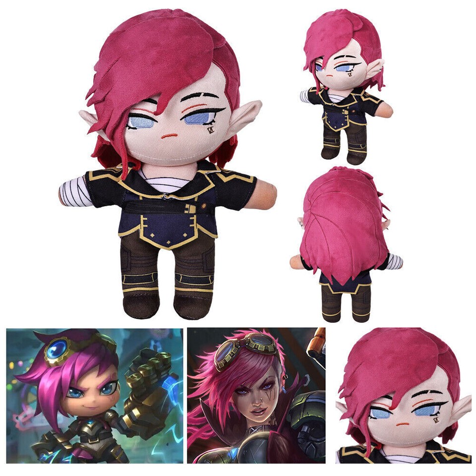 League of Legends LOL Arcane Jinx/Shieda Kayn/Ezreal/Vi Doll Plushie ...
