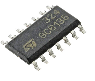 10PCS STM LM324D LM324 Low-Power Quad Operational Amplifiers SOIC-14 ...