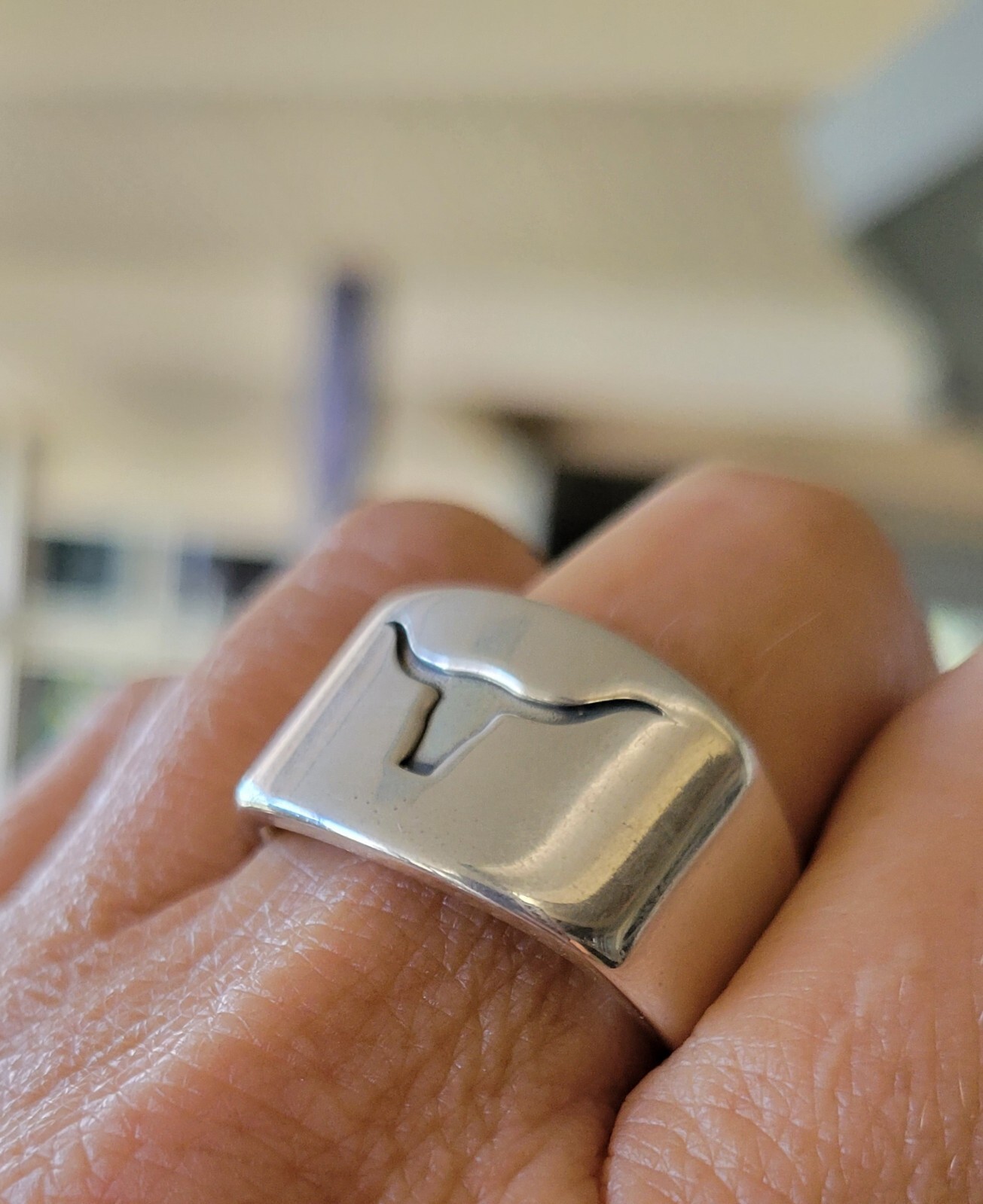 Retired James Avery HEAVY, Solid LONGHORN Ring Size 1… - Gem
