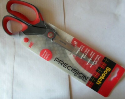 NEW Scotch Precision Scissor, 8-Inches, Grey/Red | eBay