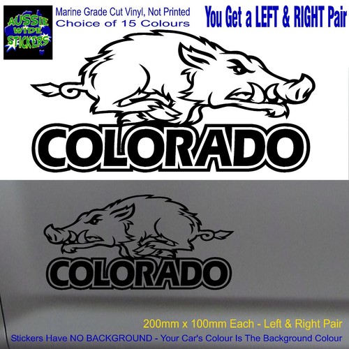 COLORADO stickers accessories Ute Car MX Funny decal PIG HOGS 200mm ...