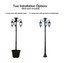 6.6 ft (79 in) Tall Solar Lamp Post and Planter - 3 Heads, White LEDs ...