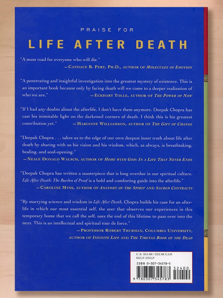 Life After Death—The Burden of Proof by Deepak Chopra (2006 1st Ed. HC ...