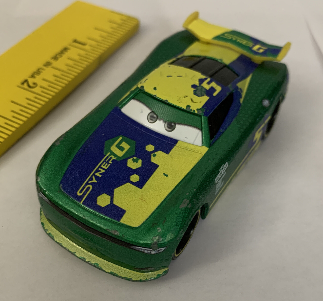 Disney Pixar Cars Eric Braker Diecast 1:55 Green Vehicle Syner G 5 ...