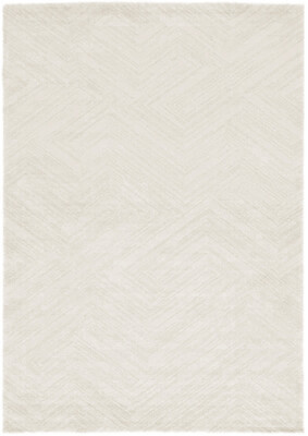 Juniper Cream Subtle Geometric Pattern Soft Plush Modern Floor Rug - 6 ...