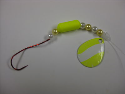 Walleye Red Slow Death Hook Float Floating Spinner Rigs (Yellow White ...