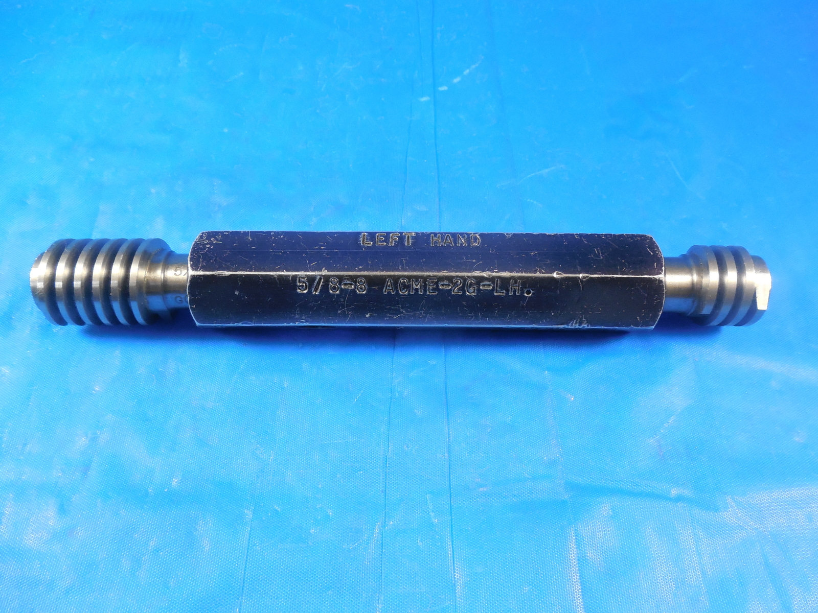 5/8 8 ACME 2G LEFT HAND THREAD PLUG GAGE .625 GO NO GO PD'S = .5625 ...