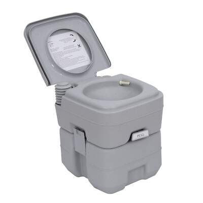 Outsunny 20L Camping Toilet Portable Travel WC Caravan Picnic Fishing ...