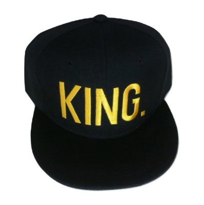 King Royalty 3D Embroidered Adjustable Snapback Baseball Hat Cap Gold ...