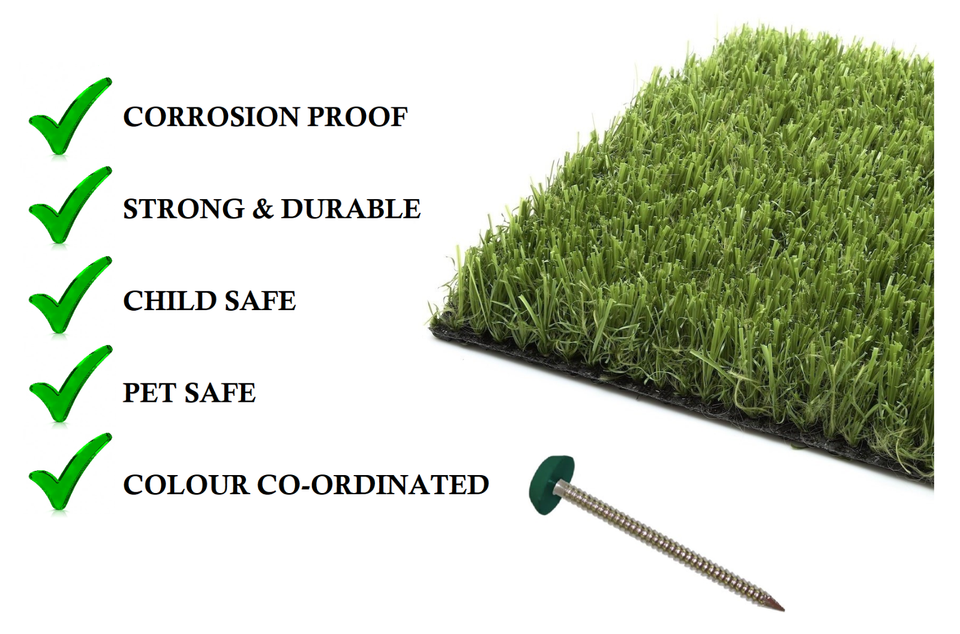 Astro Turf Nails Plastic Heads Green 65mm Safety 3g 4g 5g Pins Stud ...