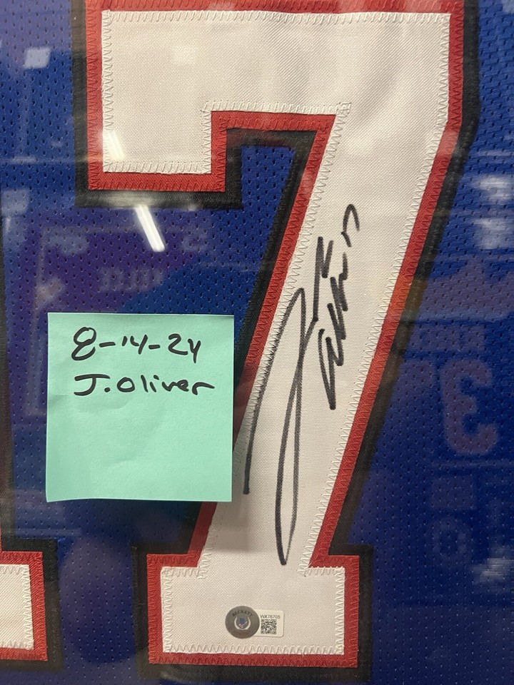 Josh Allen Buffalo Bills Autographed Nike Jersey Framed to Beckett ...