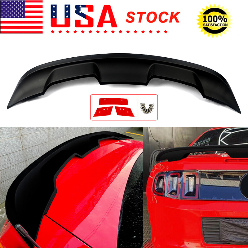 Matte Black NEW GT500 Style Rear Spoiler Wing For Ford Mustang Base GT ...
