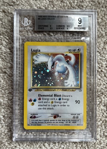 Pokemon Lugia Neo Genesis 1st Edition Holo Rare #9 BGS 9 Mint (0.5 From ...