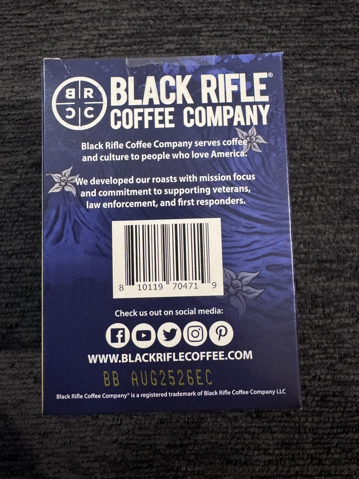 Black Rifle Coffee Company Vanilla Bomb Instant Coffee Packets 8ct EXP ...