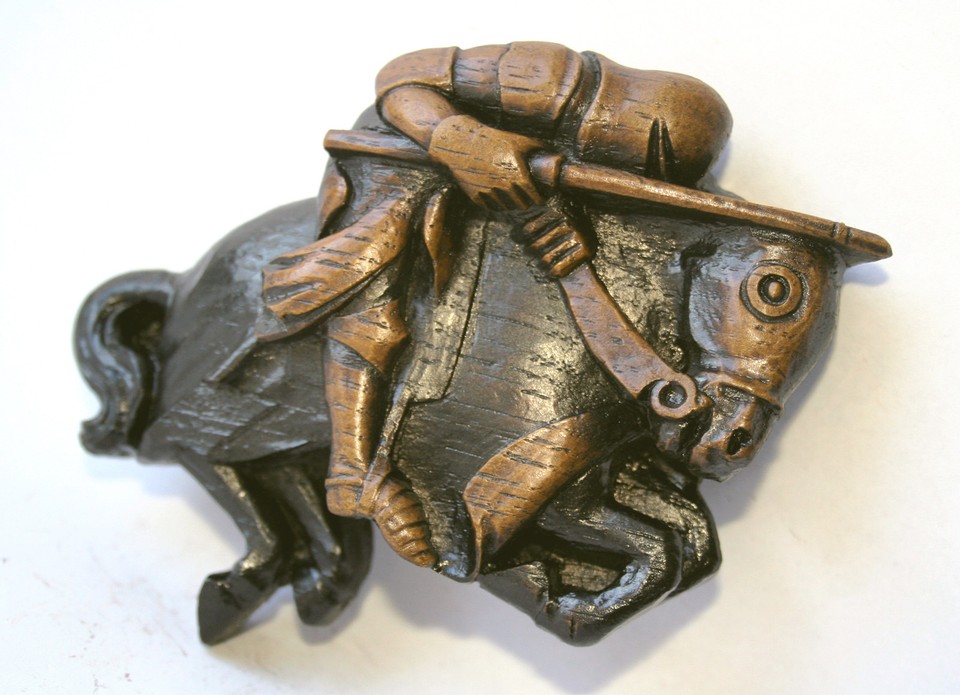 Medieval Knight Horse Carving Unique Reproduction Jousting Horseback ...
