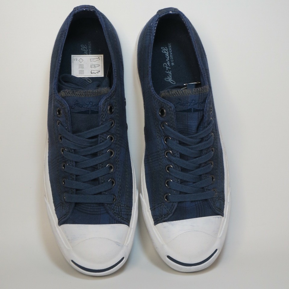 Men's Women's Converse JACK PURCELL Blue Garment Dye Trainers Shoes ...