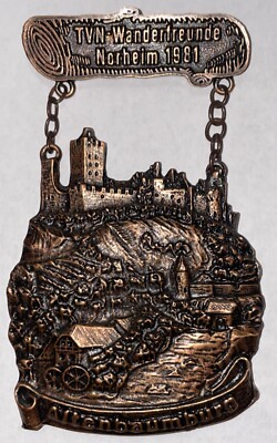 4.5” METAL SOUVENIR PIN TVN WANDERFREUNDE ALTENBAUMBURG GERMANY NORHEIM ...