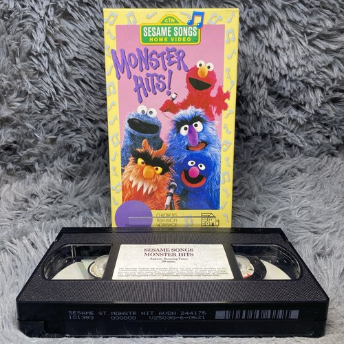 Sesame Street Monster Hits! VHS Tape 1990 Jim Henson Sing Along Kids ...