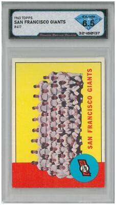 1963 Topps SAN FRANCISCO GIANTS Team Card #417 💎 DSG 6.5 EX/NM | eBay