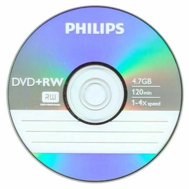 Philips Logo 4x Blank DVD+RW DVDRW ReWritable Disc - 4.7GB (5 Pieces ...