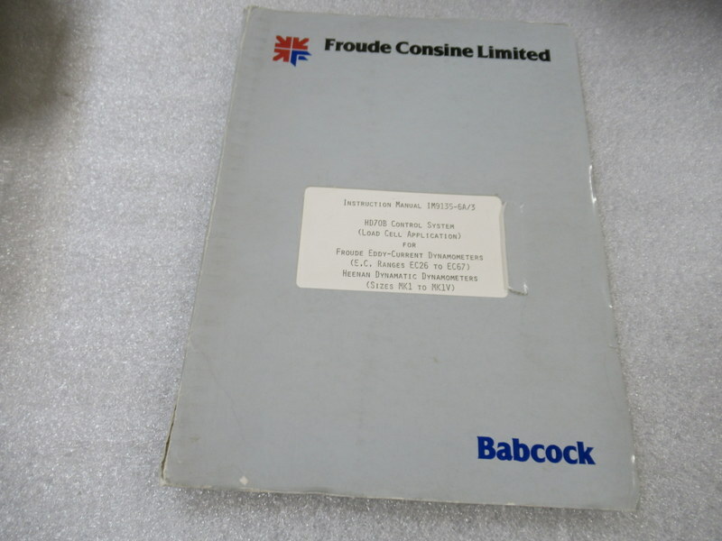 PM199 1981 Babcock Froude Consine Limited Instruction Manual IM9135-6A ...