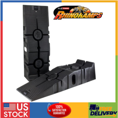 12000 LB Heavy Duty Plastic Ramps Truck SUV Trailer Car Oil Change Lift ...