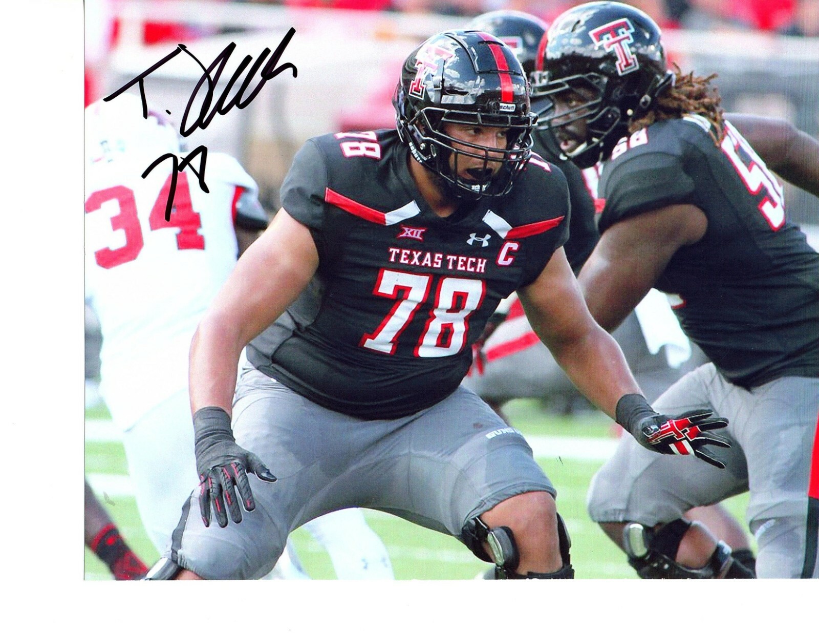 Terence Steele Texas Tech signed autographed 8x10 football photo 2020 ...