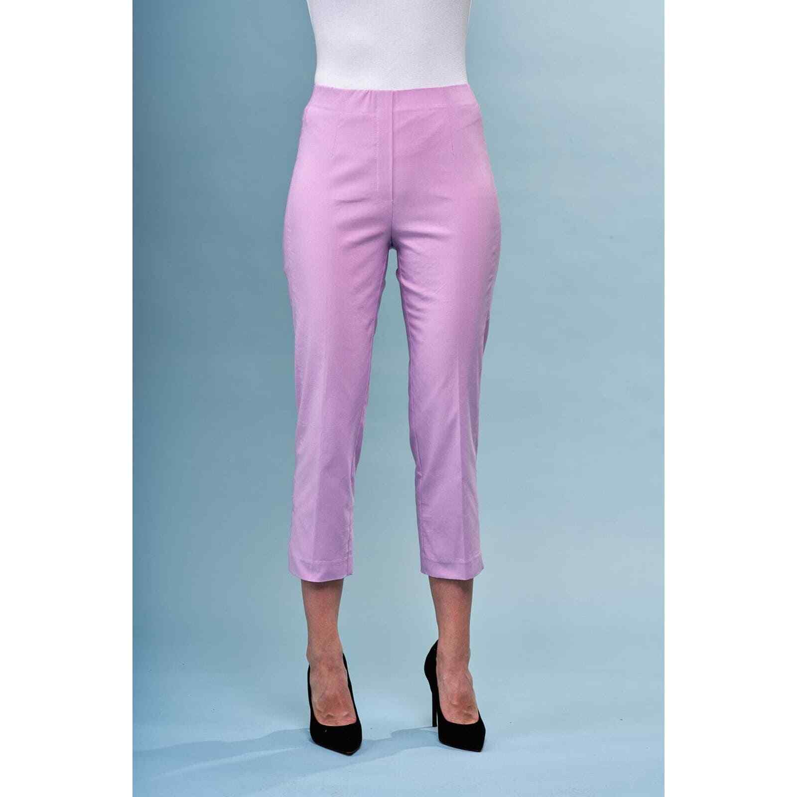 Women's Pink Capri Pants Size 14 Insight New York Side Cutout Pull On ...