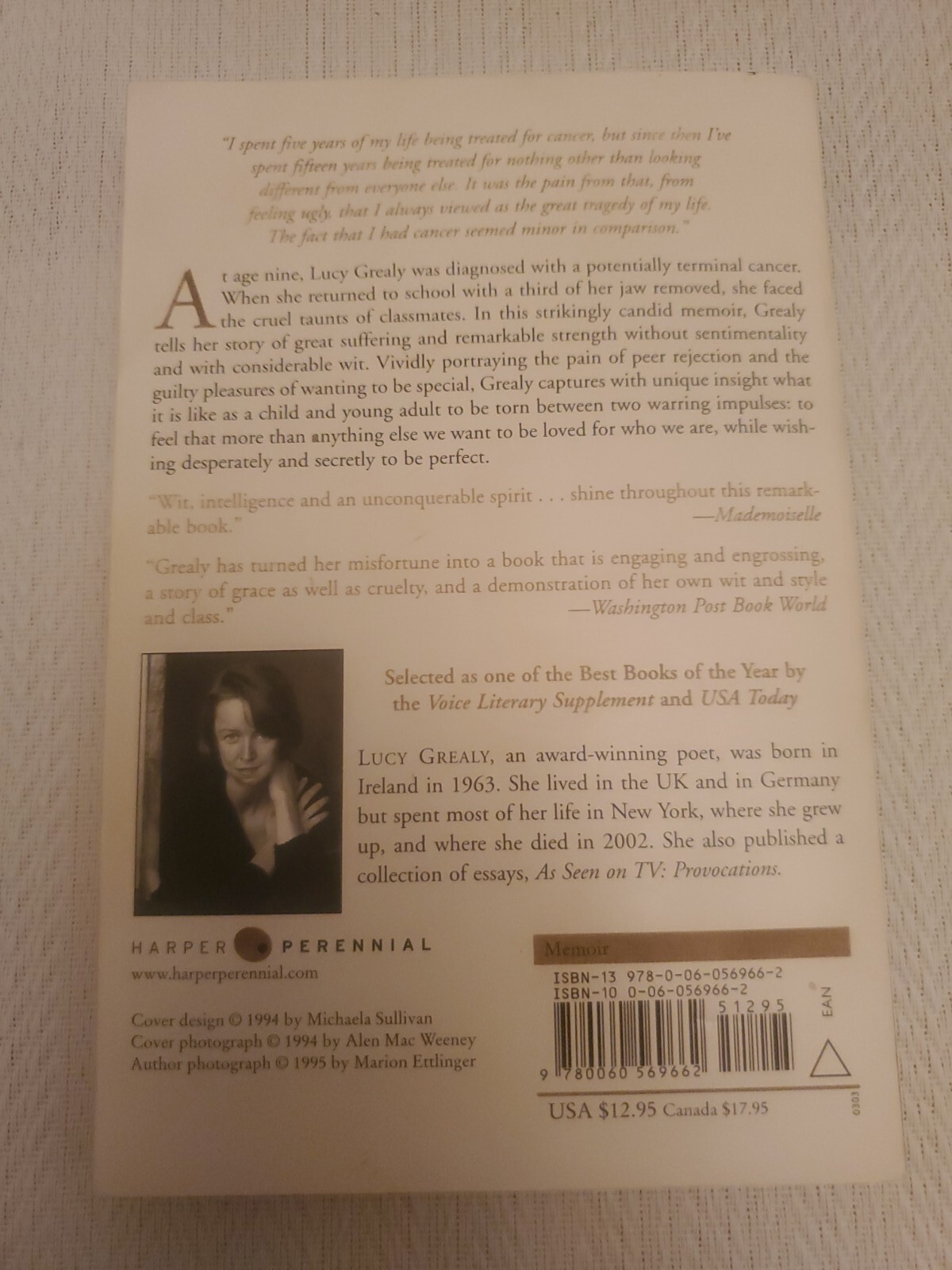 Autobiography of a Face by Lucy Grealy (2003, Paperback, Pre-Owned ...