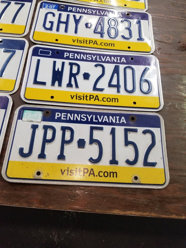Expired PENNSYLVANIA visitPA.com LICENSE PLATEs Lot Of 8 Expired 2010 ...