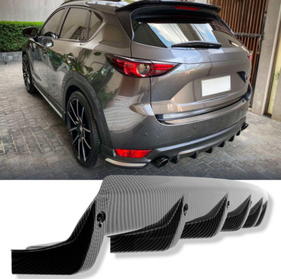 For Mazda CX-30 CX-5 CX-50 CX-9 Carbon Fiber Rear Bumper Lip Diffuser 6 ...
