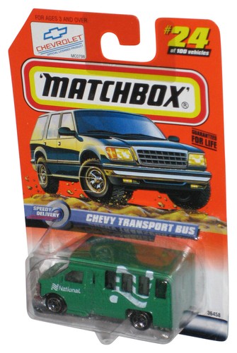 Matchbox Speedy Delivery (1998) Green Chevy Transport Bus Toy #24/100 ...