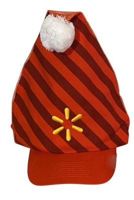 Walmart Associate Santa Hat Ball Cap Trucker Stocking RED | eBay