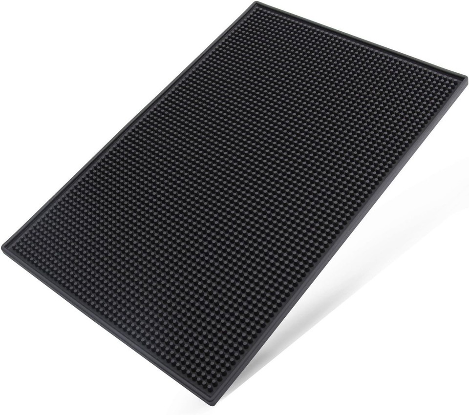 Food-Safe 18x12 Heavy Duty Rubber Bar Mat - Perfect for Home Bars ...