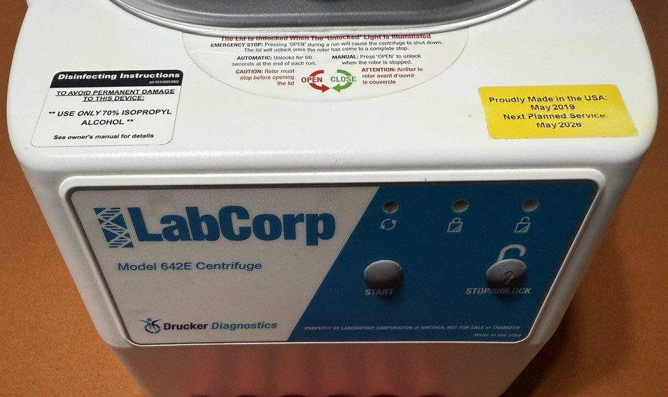 LabCorp Model 642E Centrifuge Drucker Diagnostics | eBay