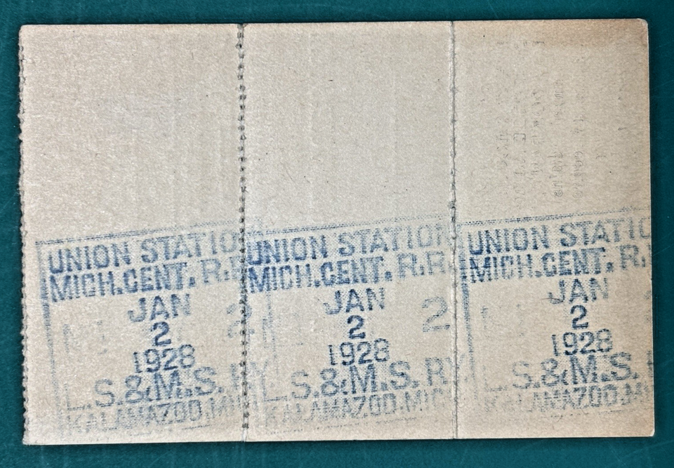 VINTAGE RAILROAD TICKET: 1928 THE PULLMAN CO. - Sleepting Car Ticket ...