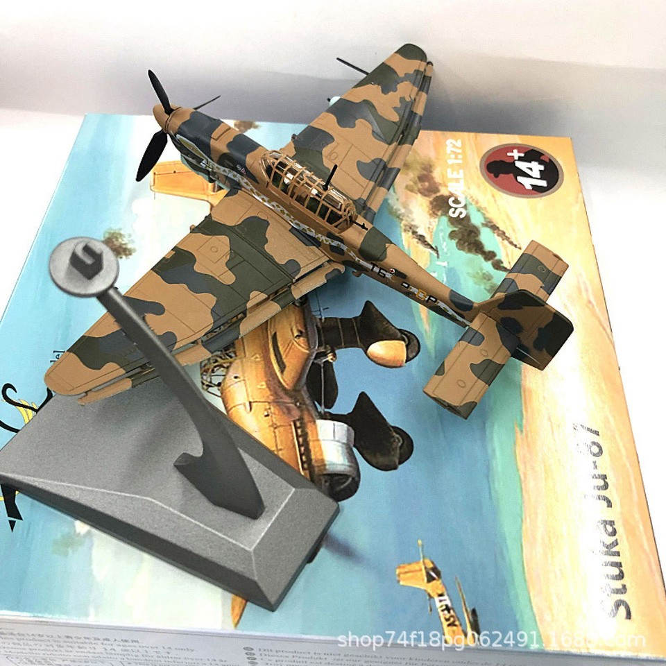 1:72 Scale WWII German Air Force Stuka Ju-87 Bomber Metal Model Alloy ...