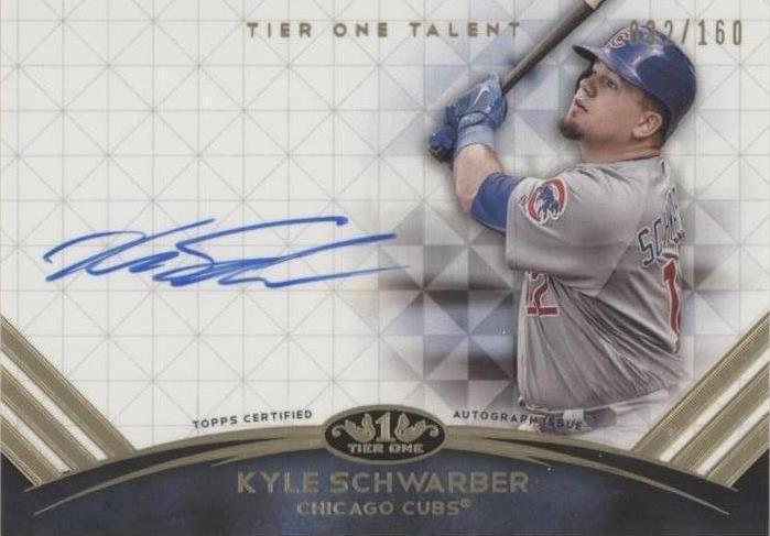 2018 Topps Tier One - Tier One Talent Autographs Kyle Schwarber #TTA-KS ...