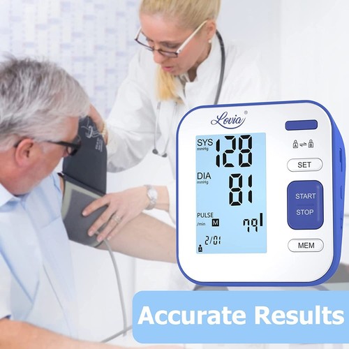 Blood Pressure Monitor Automatic Arm Digital BP Cuff Pulse Heart Rate ...