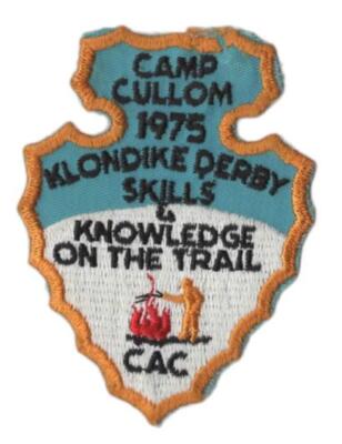 1975 Klondike Derby Skills and Knowledge on the trail Camp Cullom Patch ...