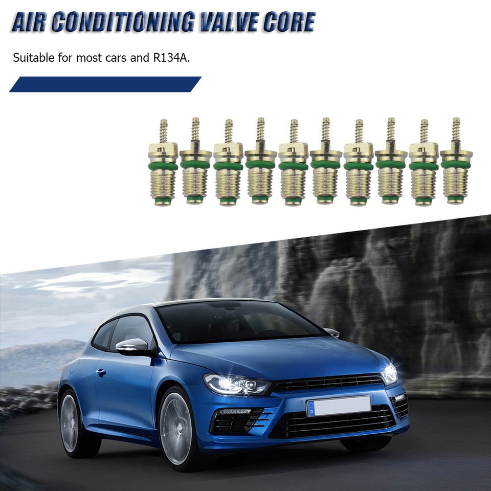 10Pcs Car A/C Core Valves R134A Auto Air Conditioning Kit Valve Core ...