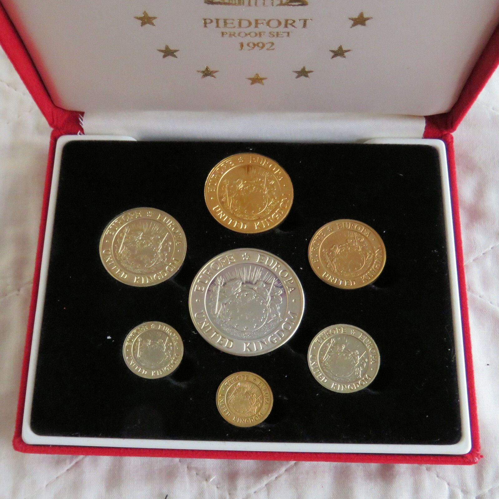 UNITED KINGDOM 1992 7 COIN ECU PIEDFORT PROOF PATTERN SET - cased | eBay UK
