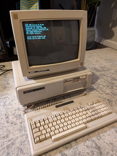 Tandy 1000 SX, CM-5 color monitor, keyboard, and disks - tested and ...