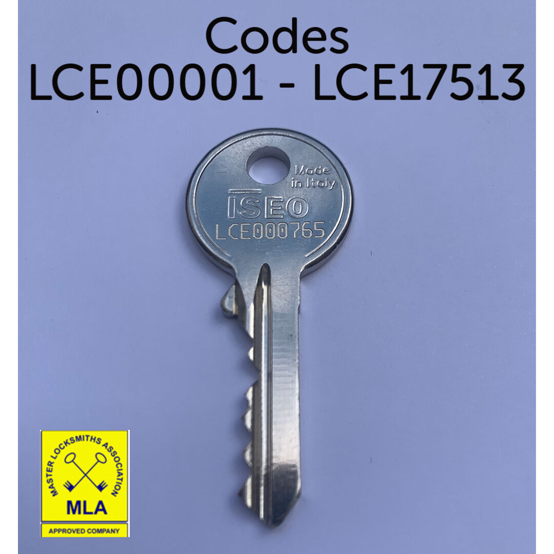 ISEO Replacement Spare Key for LCE Series Profile Locks Cut to Code ...