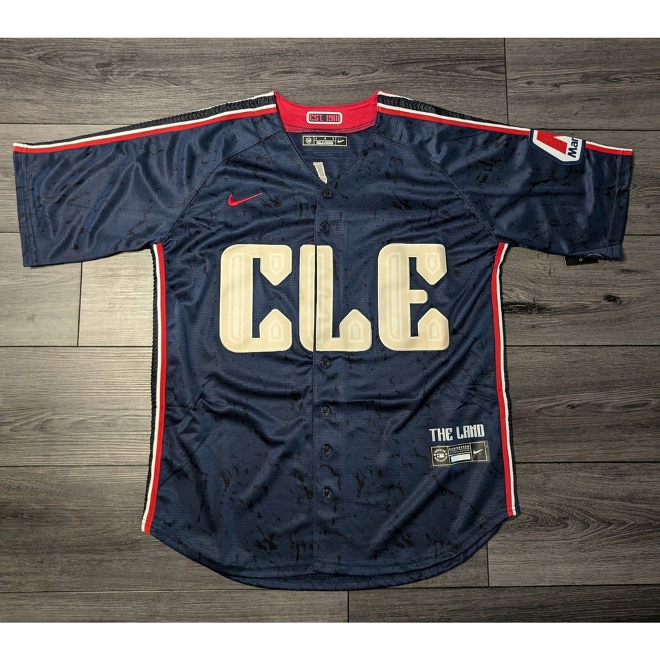 Jose Ramirez #11 Cleveland Guardians Navy Marathon Patch Jersey Medium ...