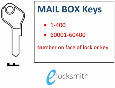 LETTERBOX MAIL BOX + others - Key Cut to Code Number to suit your lock ...