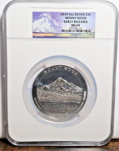 2010 5oz Mount Hood .999 SILVER Natl Treasures PR NGC MS69 | eBay