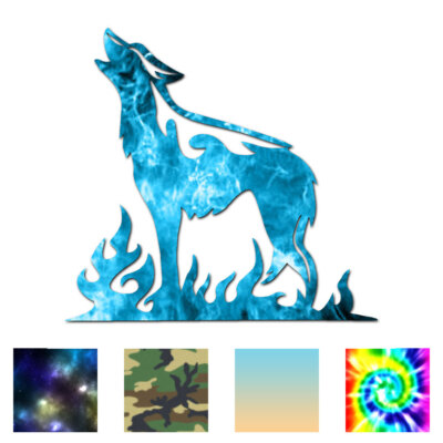 Wolf Flames Monster - Vinyl Decal Sticker - Multiple Patterns & Sizes ...